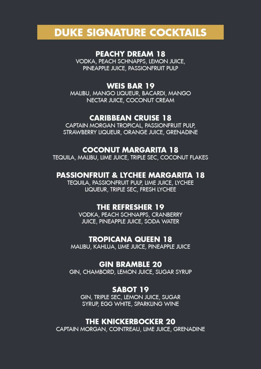 Food & Drink – The Duke of Wellington