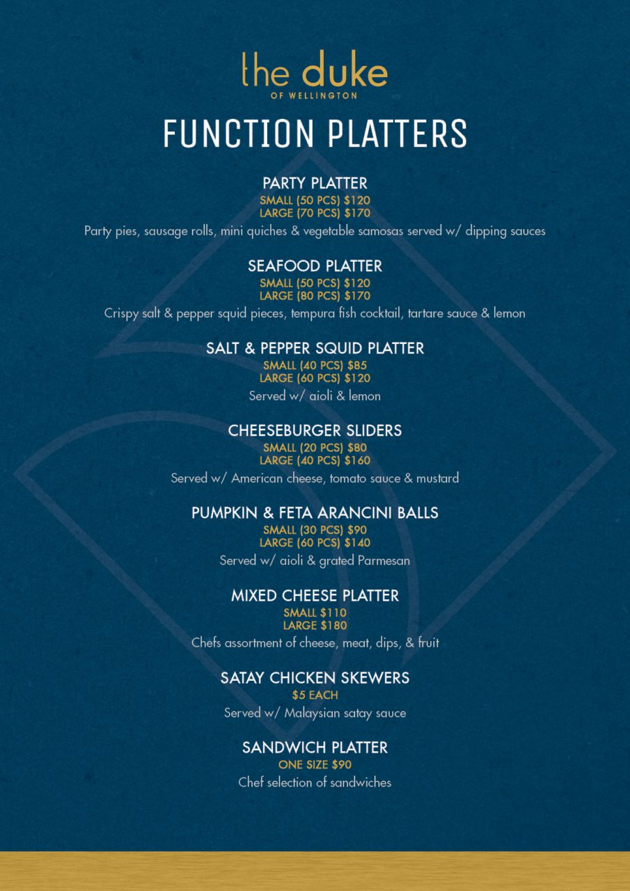 Functions – The Duke of Wellington